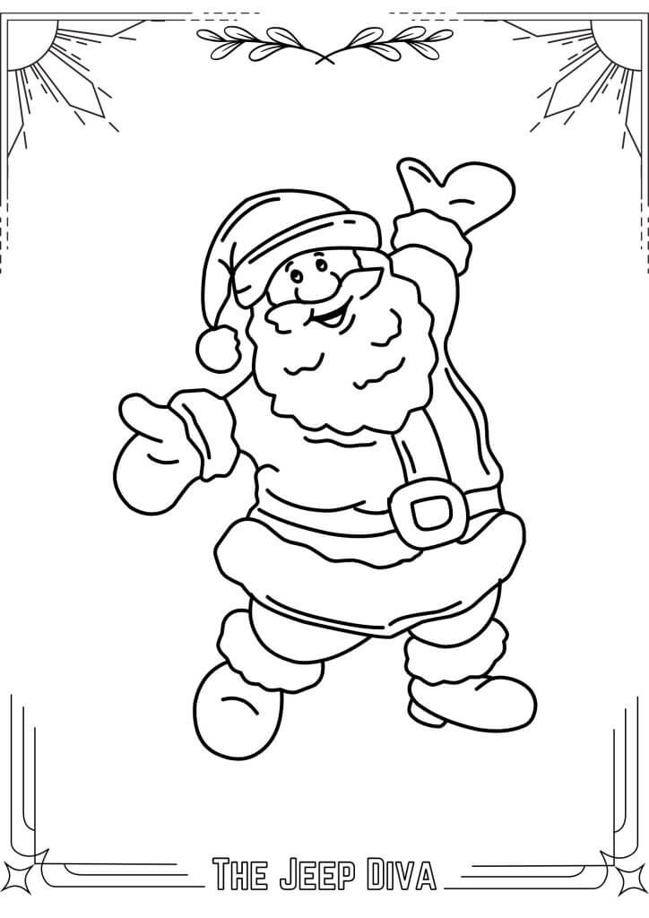 72 Santa Coloring Pages Collection (Free PDF Printables) – The Jeep Diva