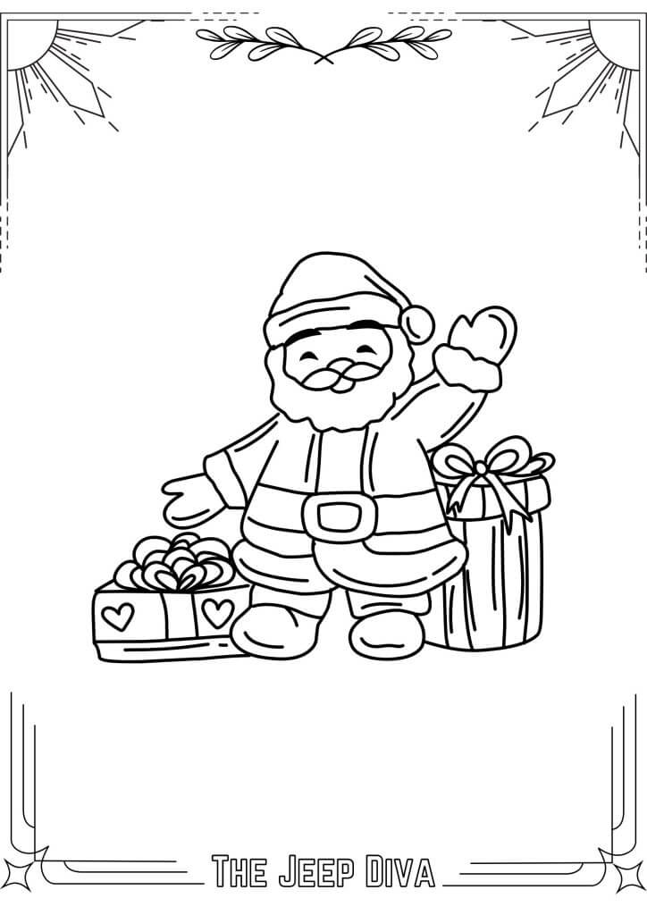 72 Santa Coloring Pages Collection (Free PDF Printables) – The Jeep Diva
