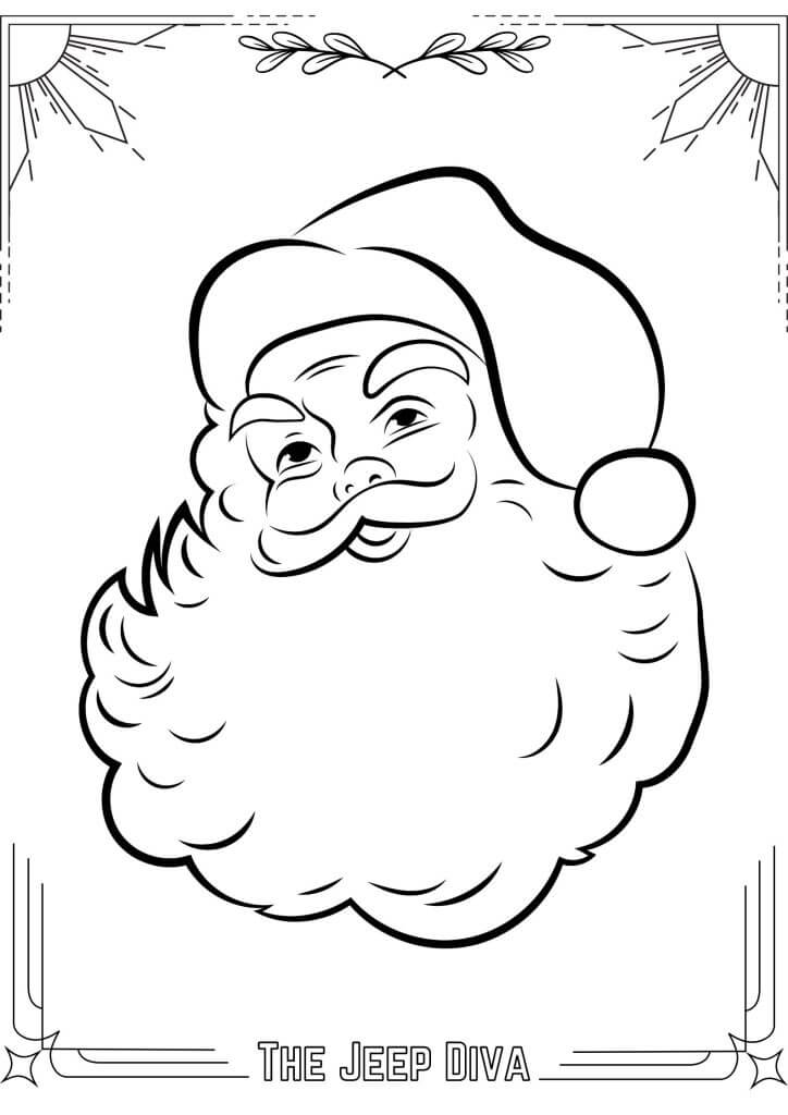 72 Santa Coloring Pages Collection (Free PDF Printables) – The Jeep Diva