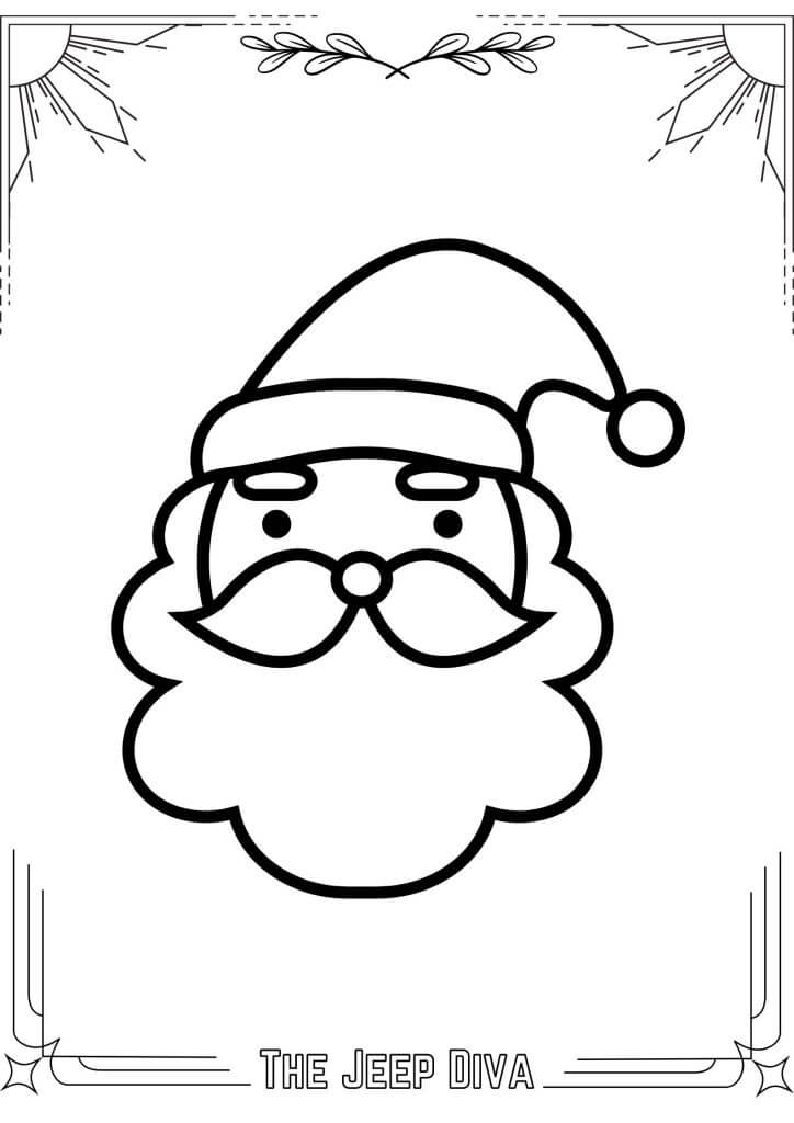 72 Santa Coloring Pages Collection (Free PDF Printables) – The Jeep Diva