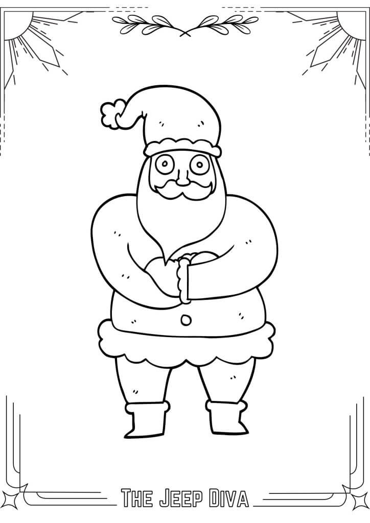 72 Santa Coloring Pages Collection (Free PDF Printables) – The Jeep Diva